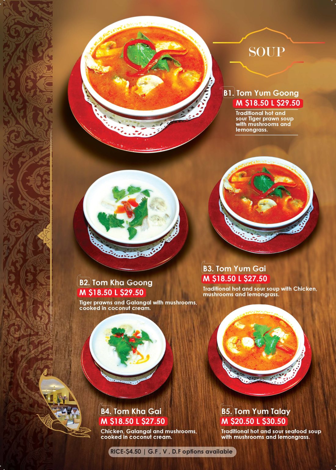 Menu - Wild Rice Thai Restaurant Rotorua